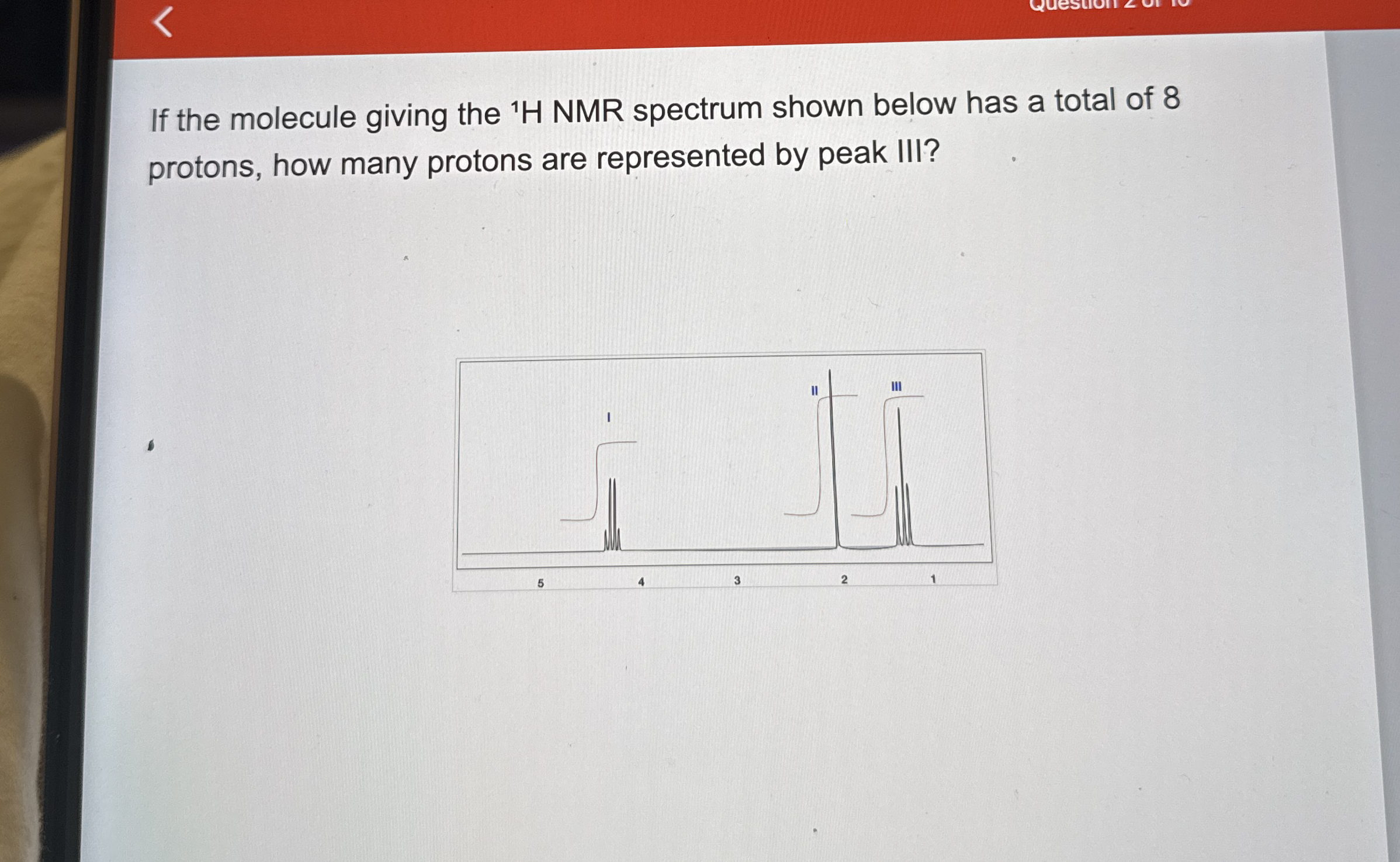 Solved If the molecule giving the ?1H ﻿NMR spectrum shown | Chegg.com
