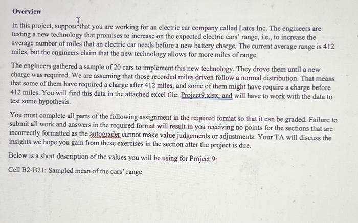 Solved In this project, suppose that you are working for an | Chegg.com