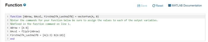 Solved Vector Creation (concatenation and transpose) Code | Chegg.com
