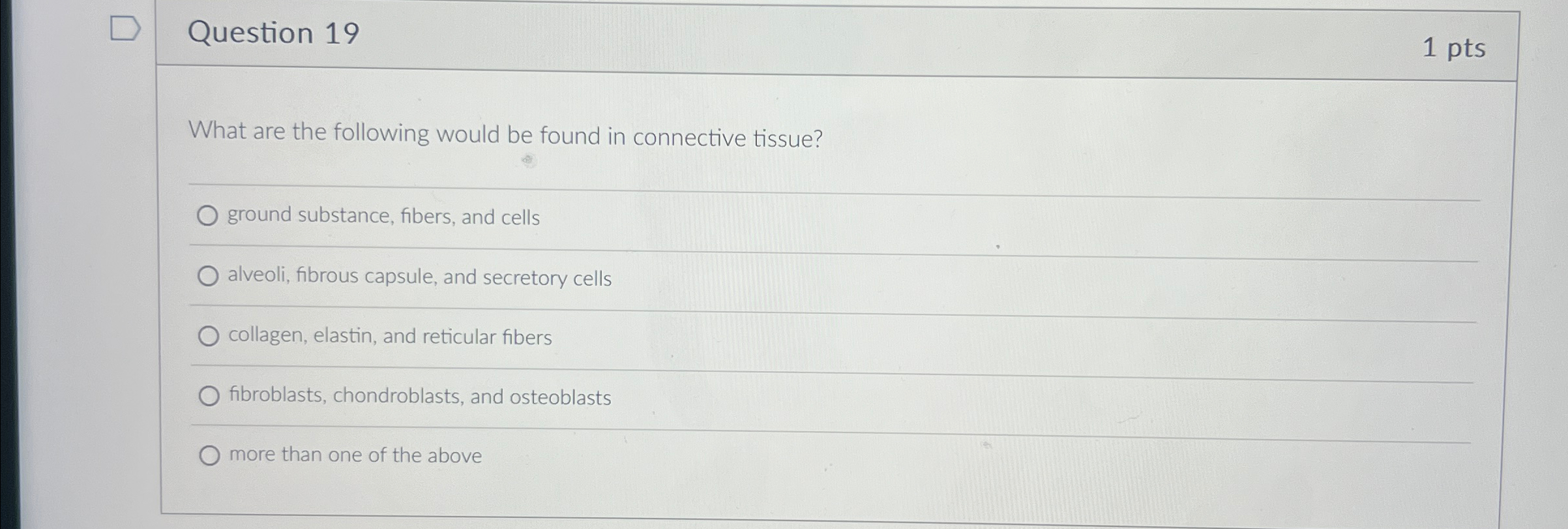 Solved Question 191 ﻿ptsWhat are the following would be | Chegg.com