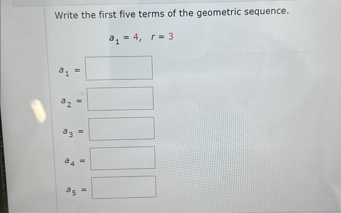 Solved Write the first five terms of the sequence. (Assume | Chegg.com
