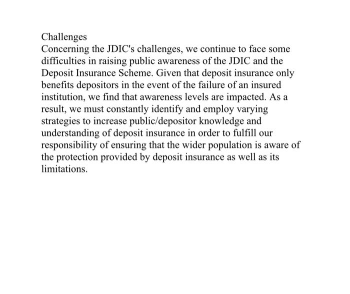 Solved Please give recommendations for these challenges. | Chegg.com