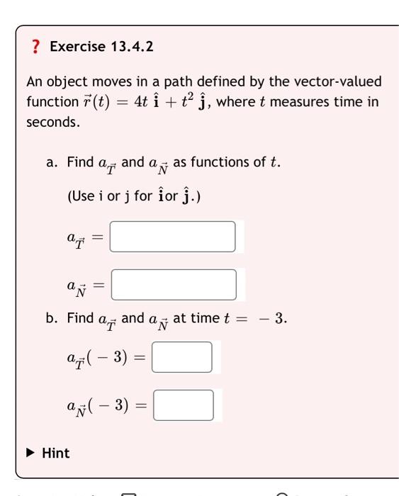 Solved An object moves in a path defined by the | Chegg.com