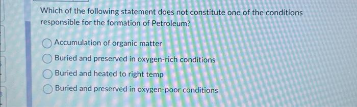 Solved Which of the following statement does not constitute | Chegg.com