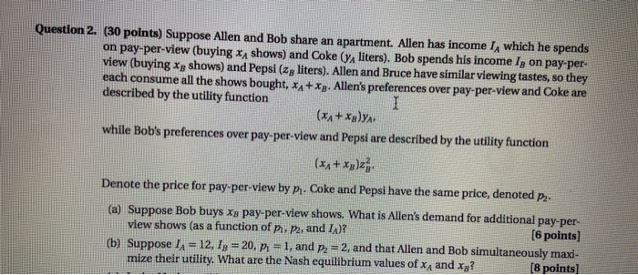 Solved Question 2. (30 points) Suppose Allen and Bob share | Chegg.com