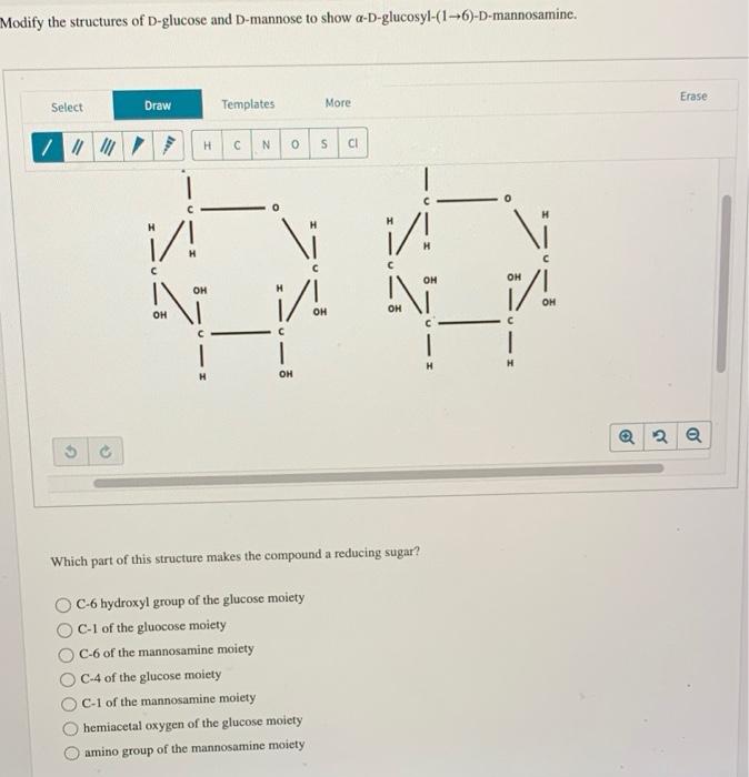 Solved Modify the structures of D-glucose and D-mannose to | Chegg.com