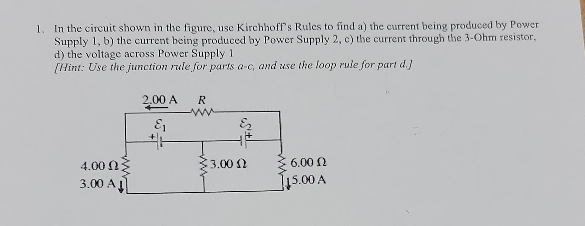 Solved 1. In the circuit shown in the figure, use | Chegg.com