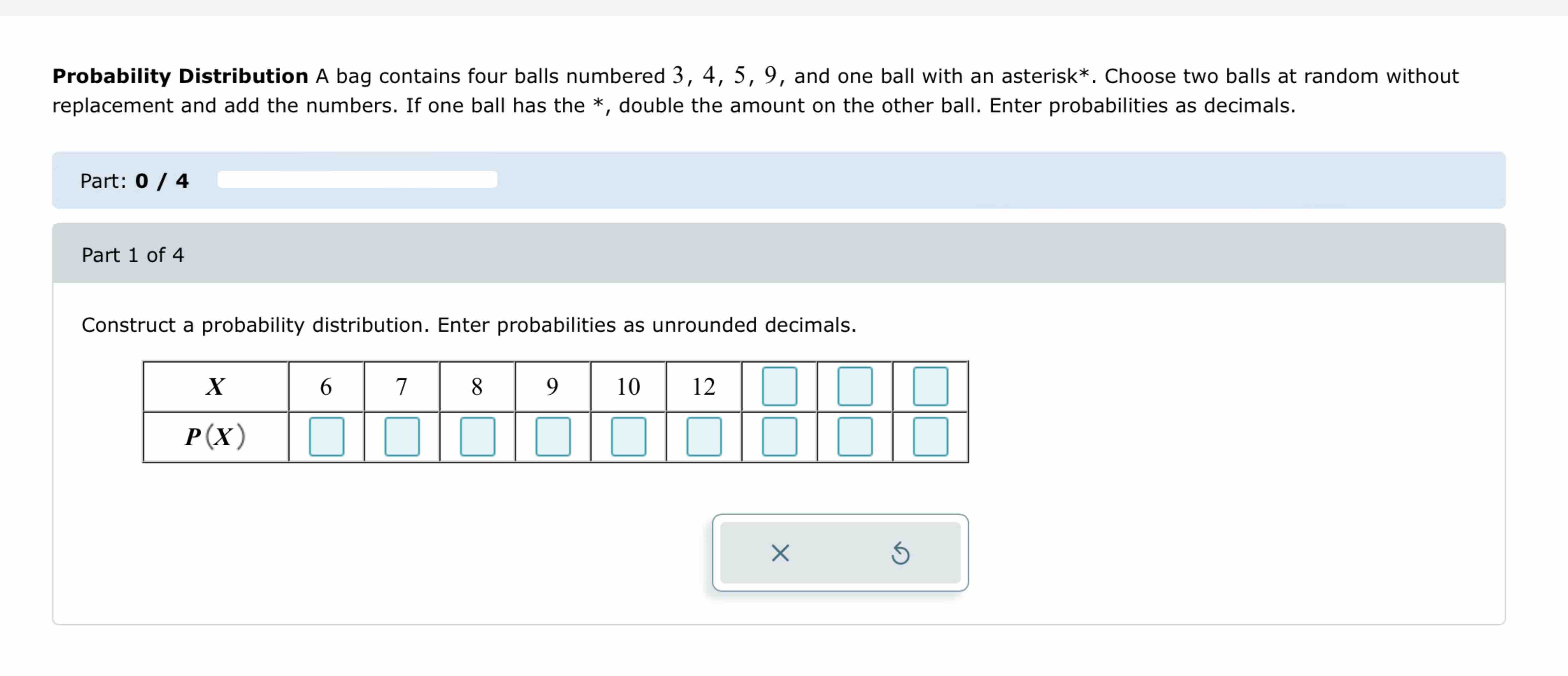 Solved A. ﻿Construct a probability distribution. Enter | Chegg.com
