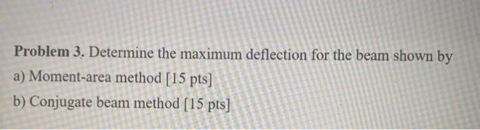 Solved Problem 3. Determine the maximum deflection for the | Chegg.com