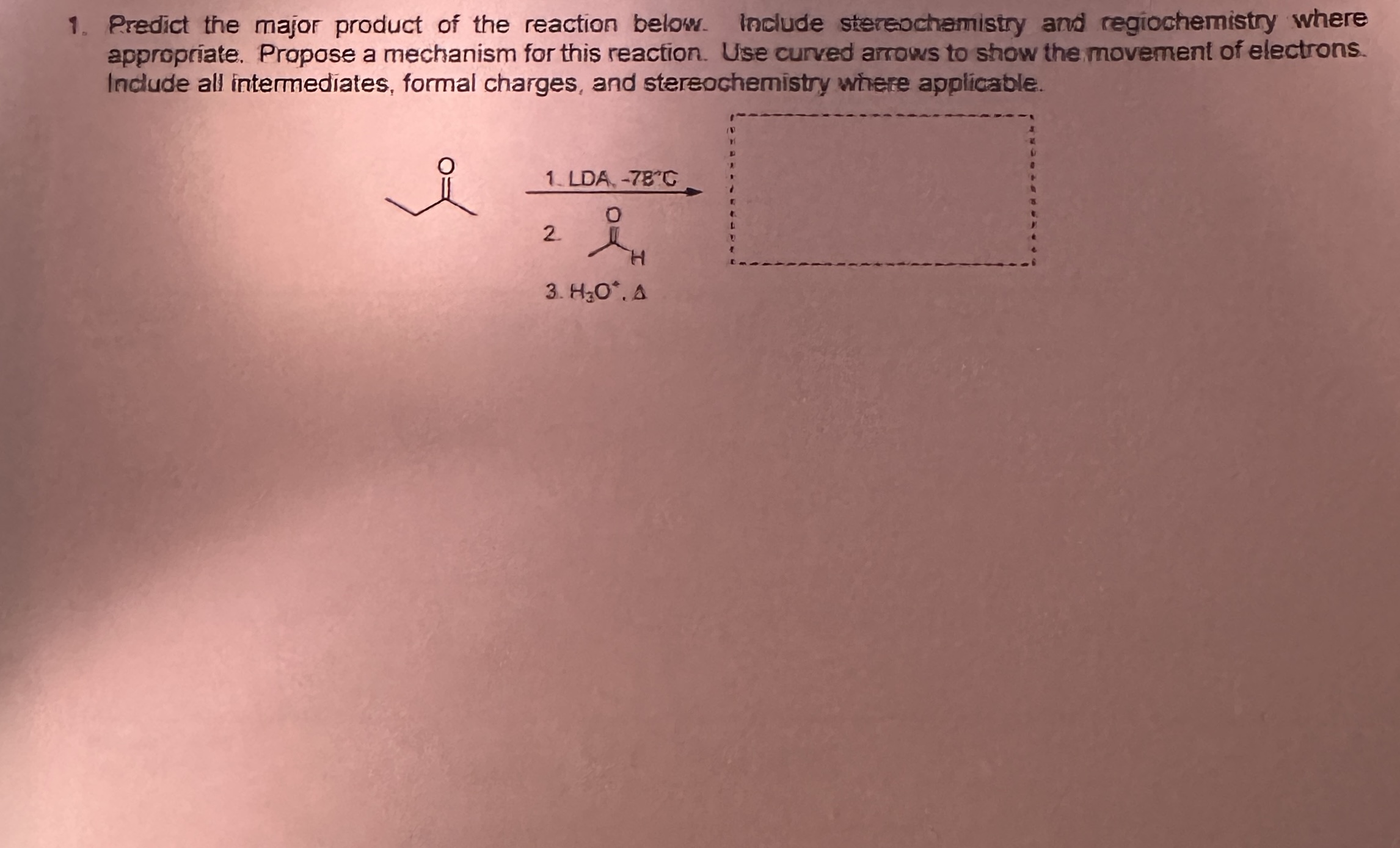 Solved 1. ﻿Predict the major product of the reaction below. | Chegg.com