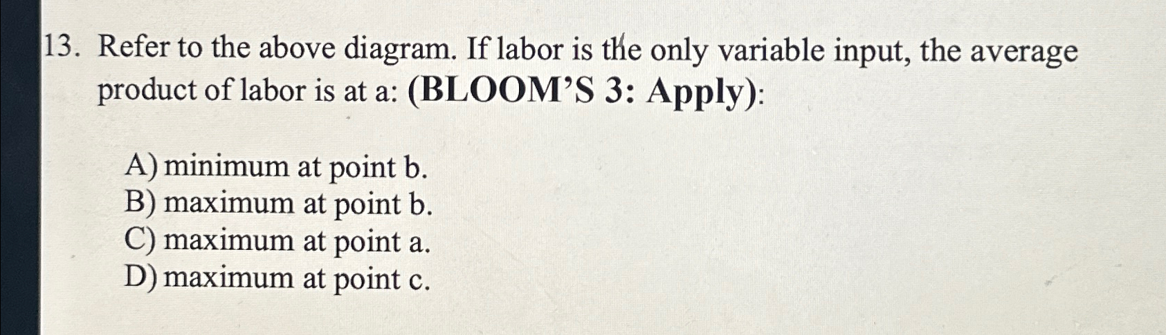 Solved Refer to the above diagram. If labor is the only | Chegg.com