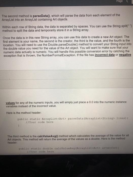 Solved Programming Project 7 - Art Analysis Note: When you | Chegg.com
