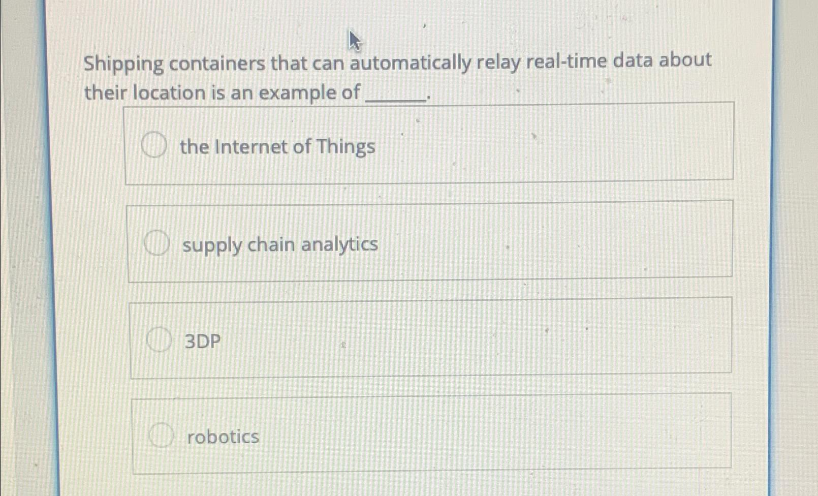 Solved Shipping containers that can automatically relay | Chegg.com