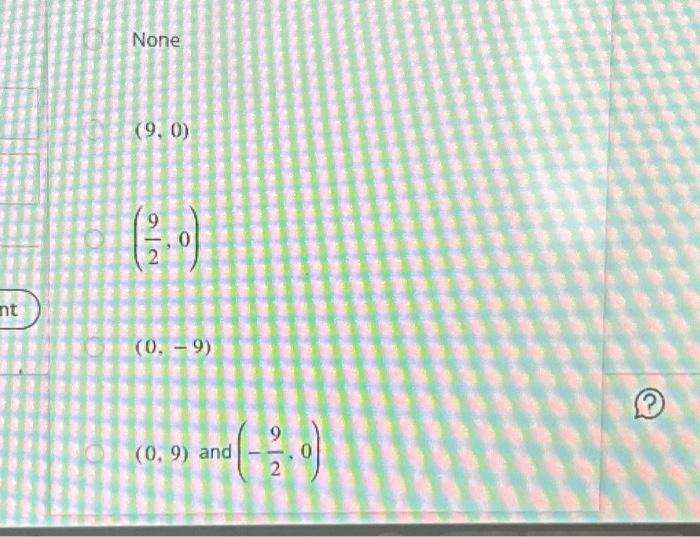 Solved f(x)=x+2x−9, find the following:(−29,0) (9,0) and | Chegg.com