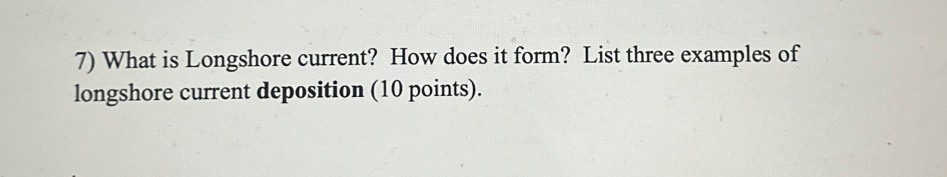 Solved What is Longshore current? How does it form? List | Chegg.com