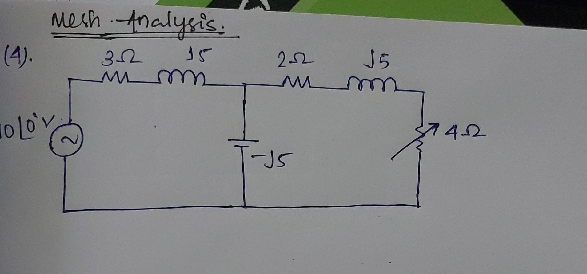 Solved Mesh-Analysis. | Chegg.com