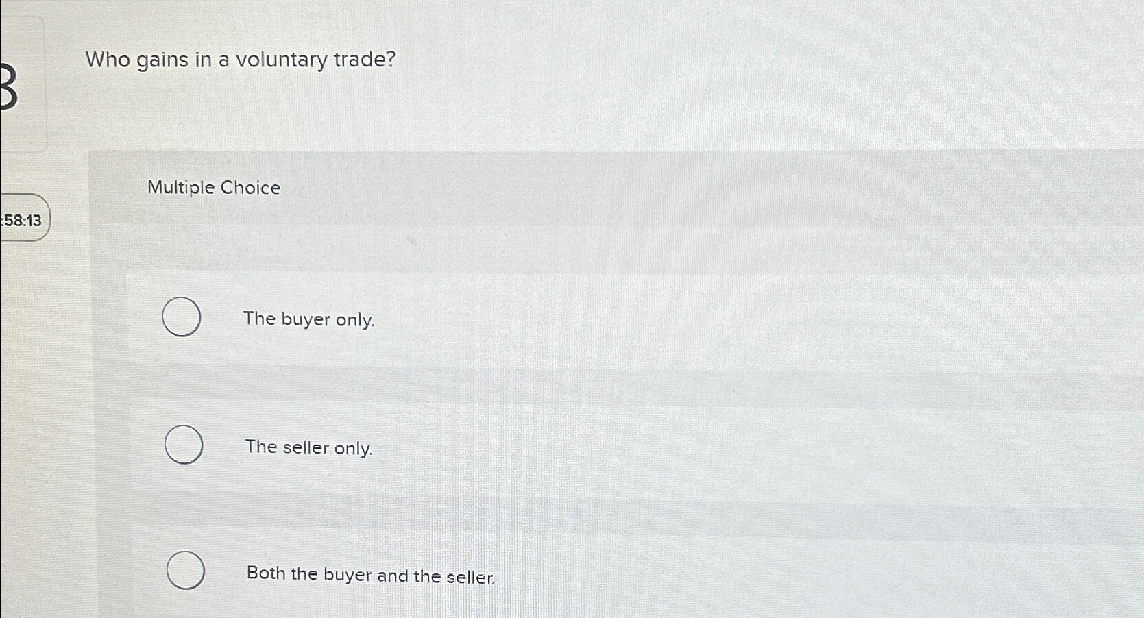 Solved Who gains in a voluntary trade?Multiple ChoiceThe | Chegg.com
