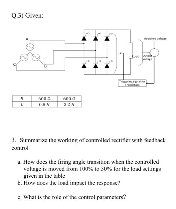 Solved Q.3) Given: 3. Summarize the working of controlled | Chegg.com