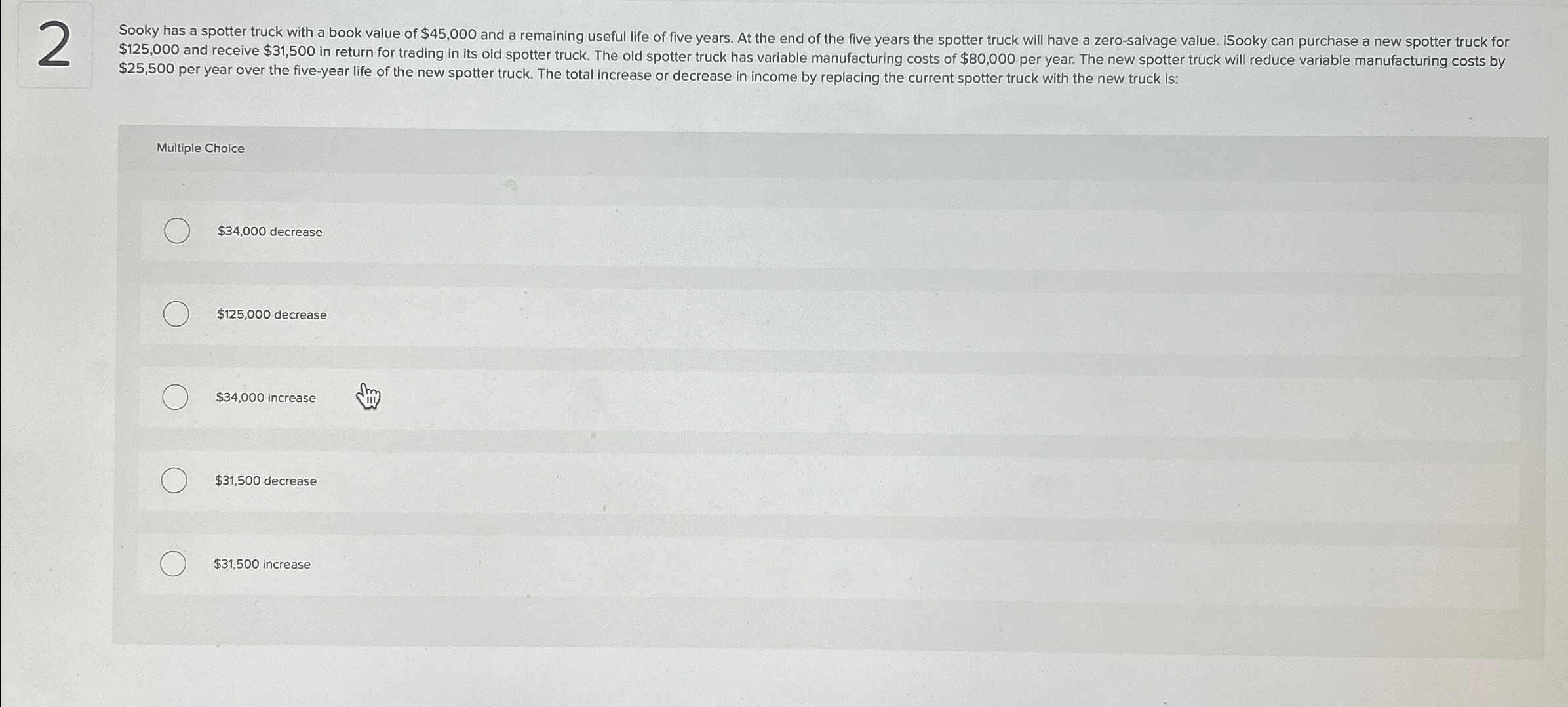 Solved 2$25,500 ﻿per year over the five-year life of the new | Chegg.com