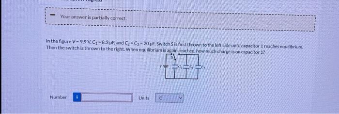 Solved In the figure V−9.9 V,C1−8.3μF, and C2=C3−20μF. | Chegg.com