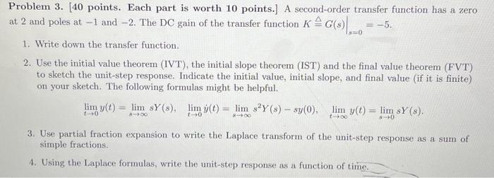 Solved Problem 3. [40 points. Each part is worth 10 points. | Chegg.com