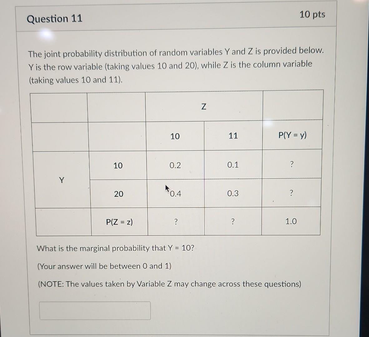 Solved The joint probability distribution of random | Chegg.com