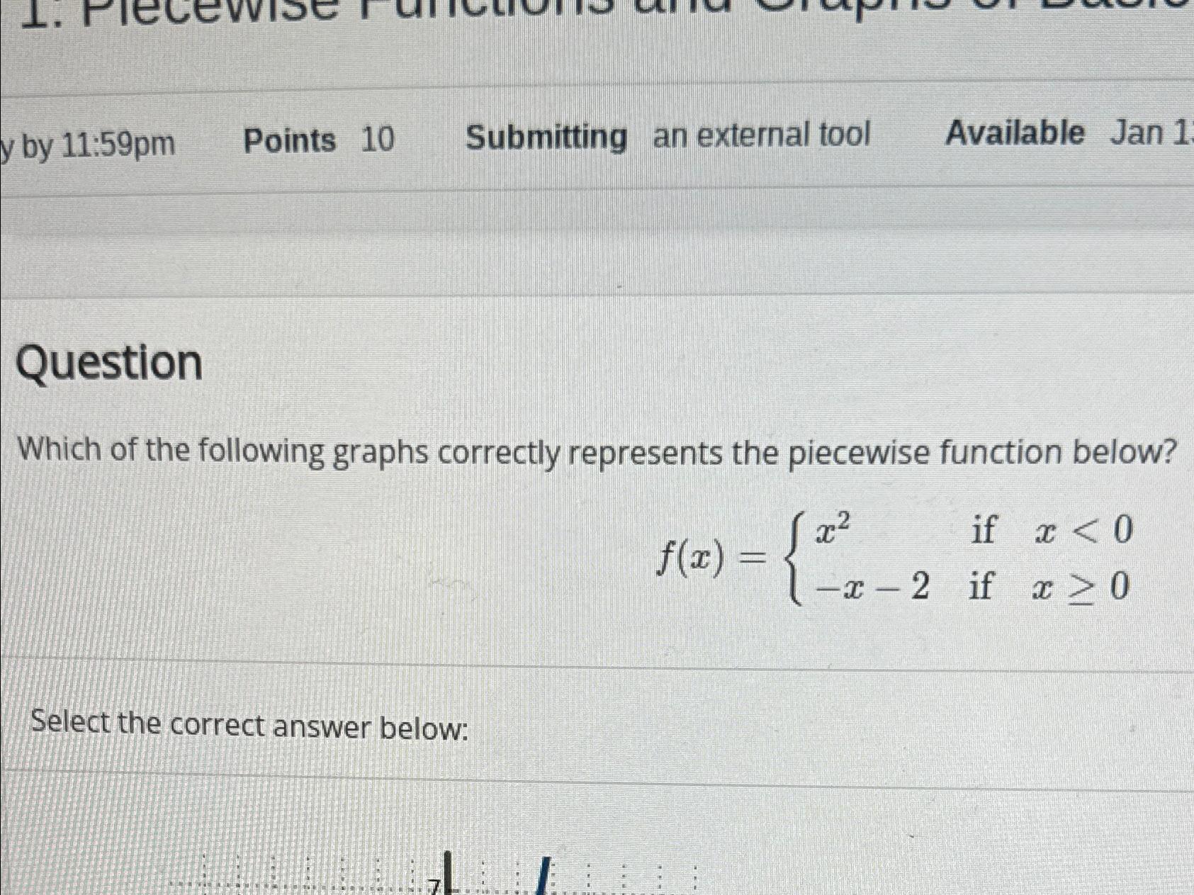 Solved Points 10 ﻿Submitting an external tool Available Jan | Chegg.com