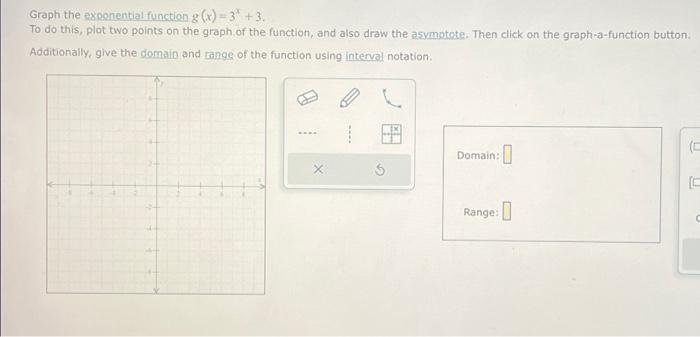 Solved Graph the exponential function g(x)=3x+3. To do this, | Chegg.com