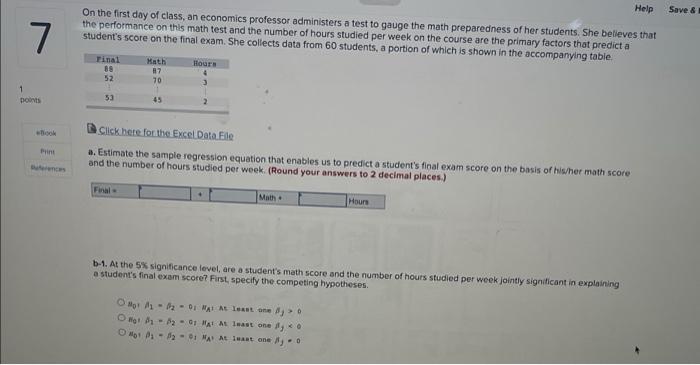 Help Save & 7. On the first day of class, an | Chegg.com