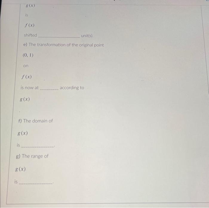 Solved 1) The following exponential function is a | Chegg.com