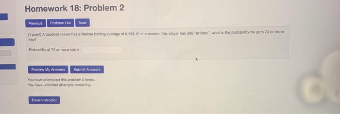 Solved Homework 18: Problem 2 Previous Problern List Next (1 | Chegg.com