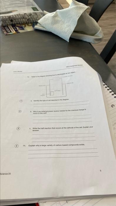Solved ALBERTA Science 20 Unit A Review 2 2 2 1 13. Refer to | Chegg.com