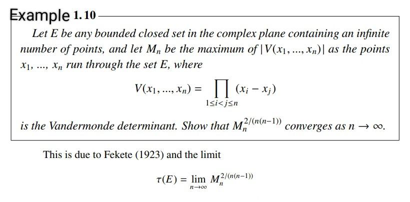 Solved Example 1.10- Let E be any bounded closed set in the | Chegg.com