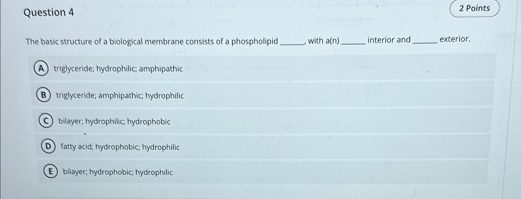 Solved Question 42 ﻿PointsThe basic structure of a | Chegg.com