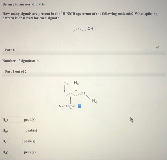 Solved Be sure to answer all parts. How many signals are | Chegg.com