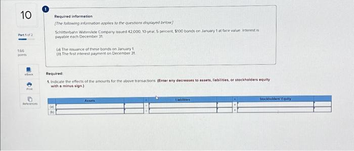 Solved 10 Part 1 of 2 1.66 points eBook Print 10 References | Chegg.com