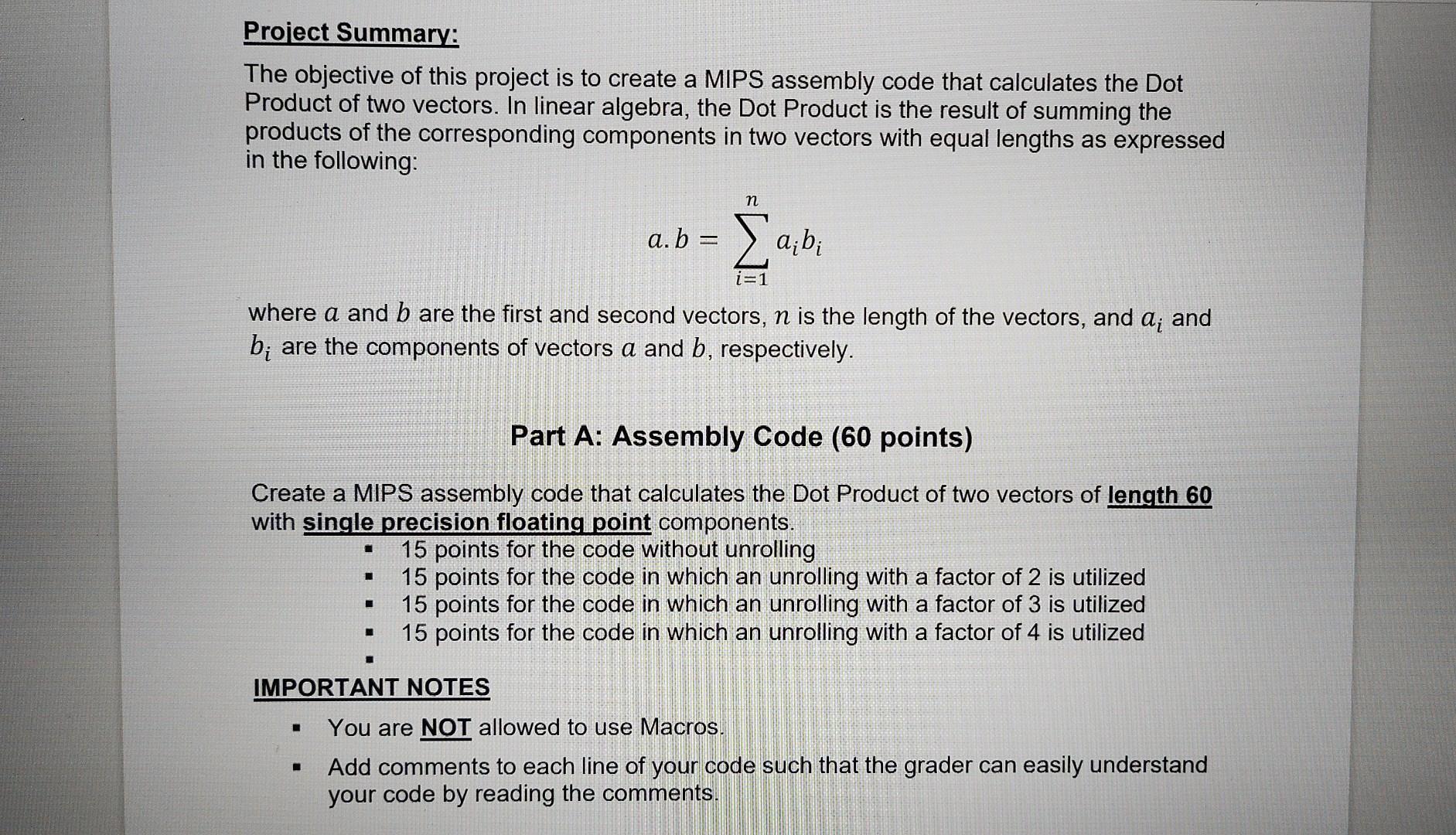 Solved Project Summary: The objective of this project is to | Chegg.com