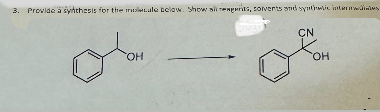 Solved Provide a synthesis for the molecule below. Show all | Chegg.com