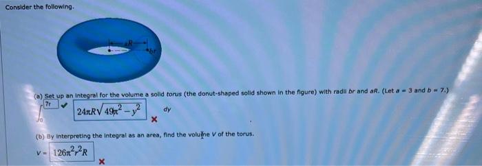 Solved Consider the following. (a) Set up an integral for | Chegg.com