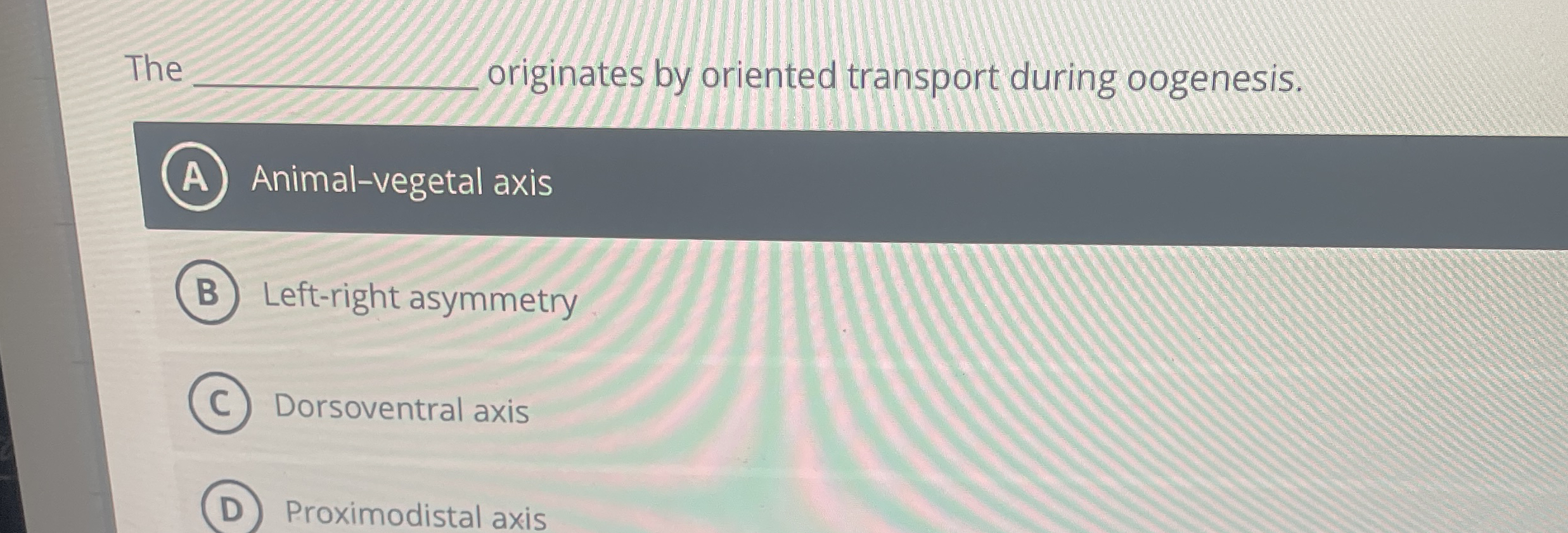Solved The originates by oriented transport during | Chegg.com