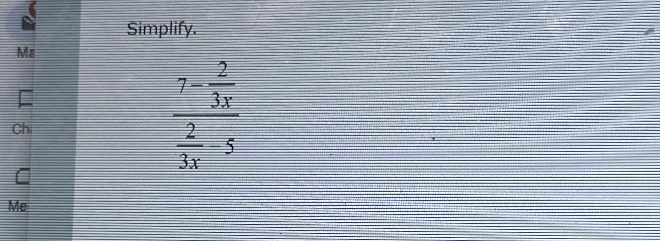Solved simplify.7-23x23x5 | Chegg.com