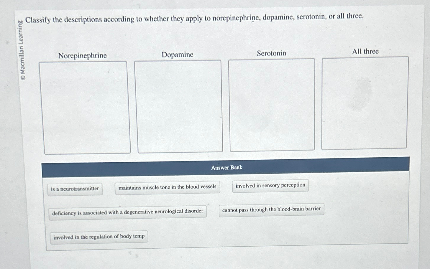Solved Classify the descriptions according to whether they | Chegg.com