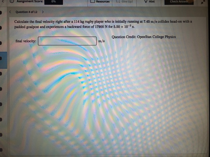 Solved Assignment Score: 0% Resources Lx Give Up? Hint Check | Chegg.com