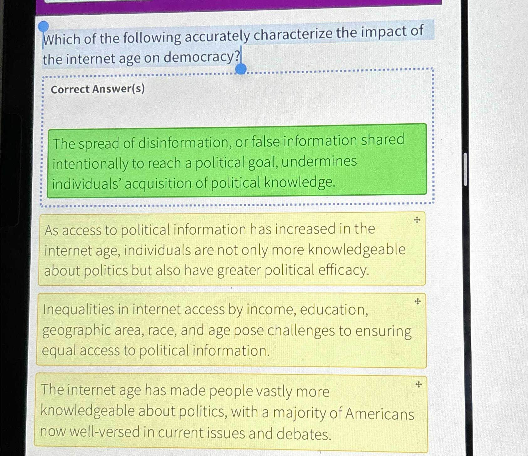 Solved Which of the following accurately characterize the | Chegg.com