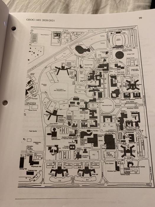 Solved 4. The Texas Tech University map does not have a | Chegg.com