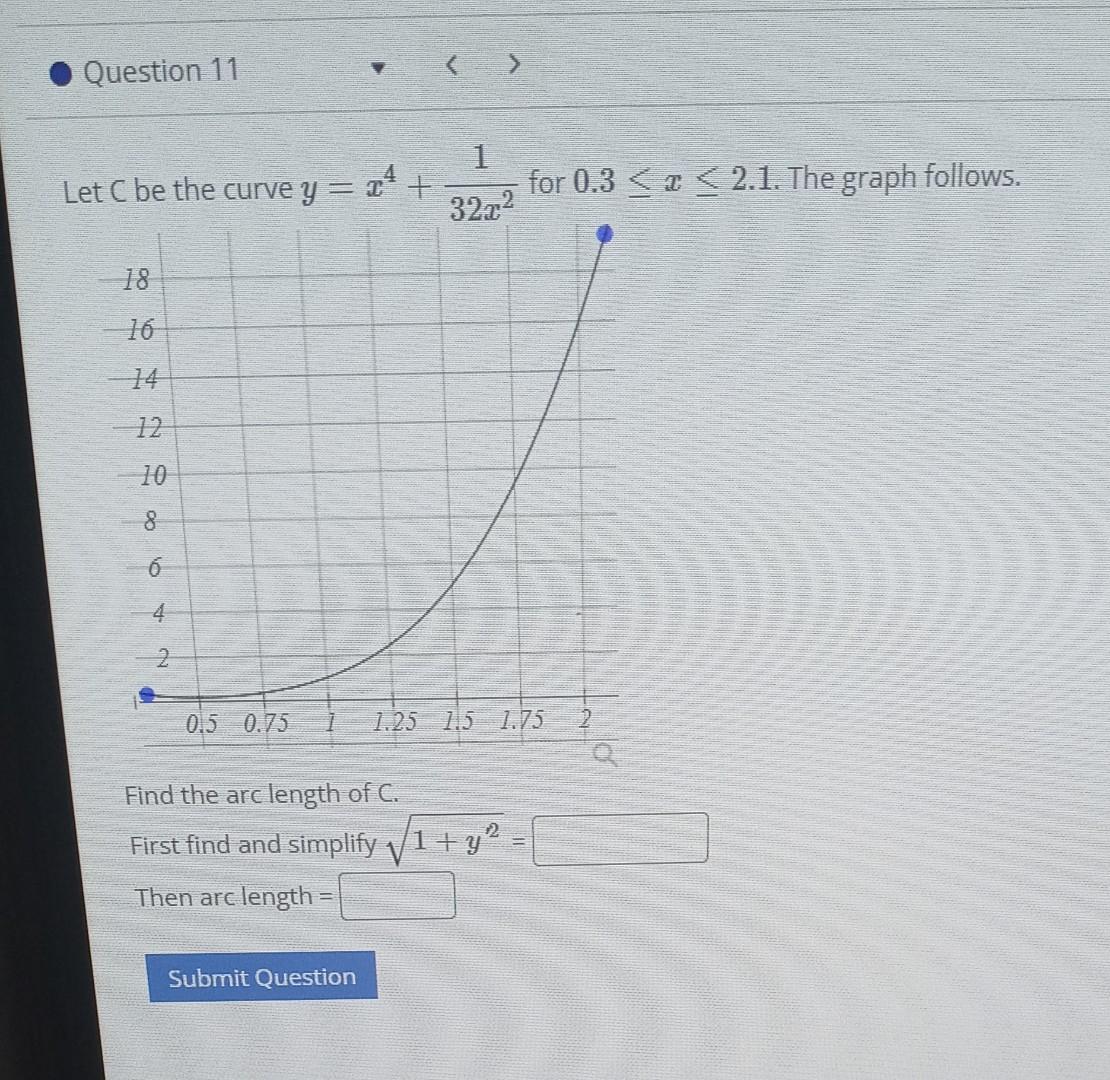 Solved Let C be the curve y=4x for 1.1≤x≤4.6. Find the | Chegg.com