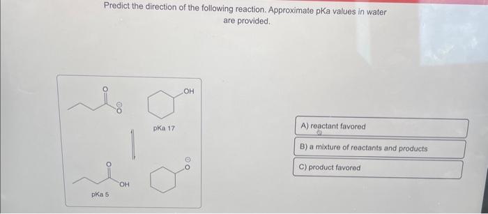 Solved Predict the direction of the following reaction. | Chegg.com