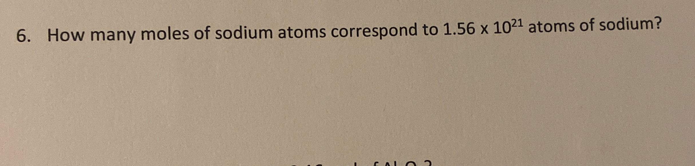 Solved How many moles of sodium atoms correspond to | Chegg.com