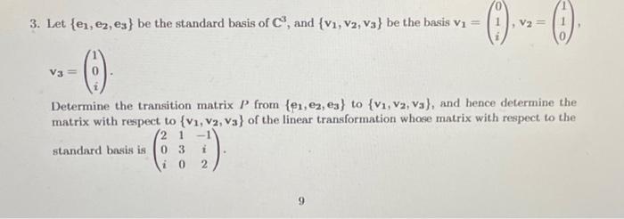 Solved 3. Let ( left{mathbf{e}_{1}, mathbf{e}_{2}, | Chegg.com