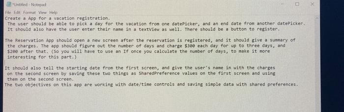 Solved "Untitled - Notepad File Edit Format View Help Create | Chegg.com